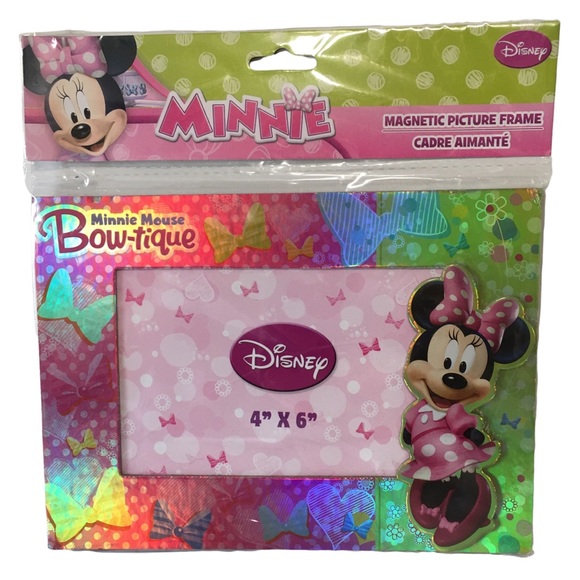 Disney | Accents | Disney Minnie Mouse Pink Bowtique Holographic 4x6 ...
